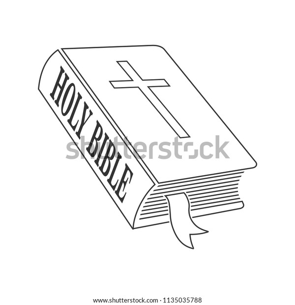 Holy Bible White Background Vector Stock Vector (Royalty Free ...