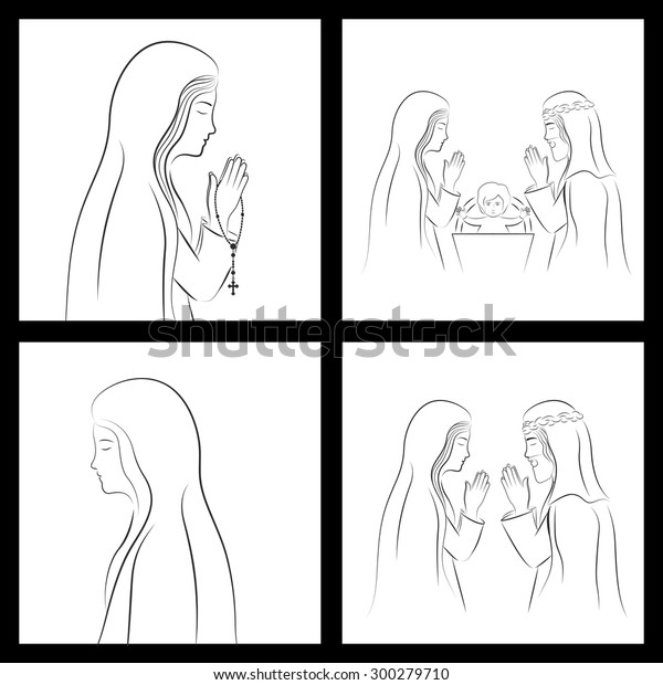 Holy Family Digital Design Vector Illustration Stock Vector (Royalty ...
