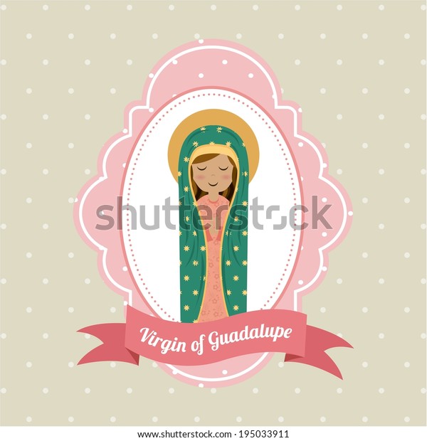 Holy Mary Design Over Beige Background Stock Vector (Royalty Free ...