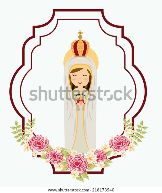 Holy Mary Design Vector Illustration Stock Vector (Royalty Free) 218173540
