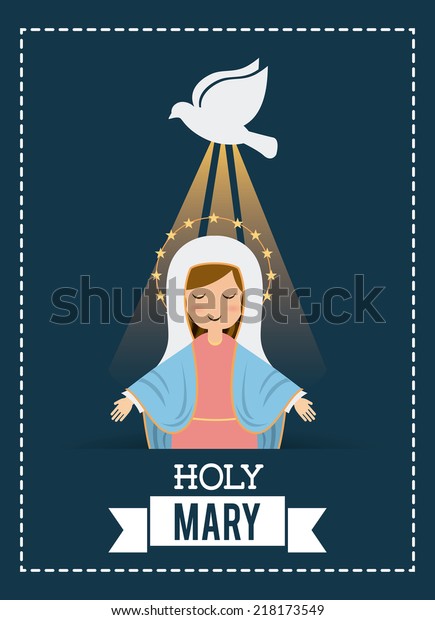Holy Mary Design Vector Illustration Stock Vector (Royalty Free ...