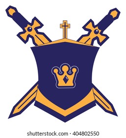 Holy Sword Crest Stock Vector (Royalty Free) 404802550 | Shutterstock