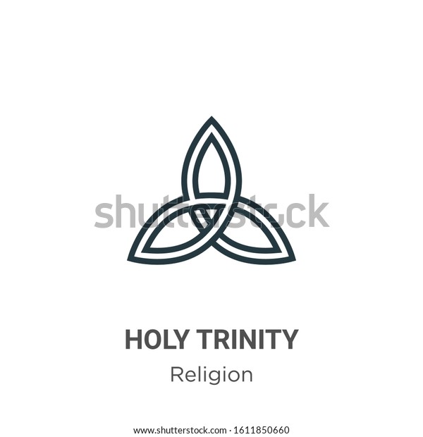 Holy Trinity Glyph Icon Vector On Stock Vector (Royalty Free) 1611850660