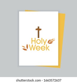 Holy Week Card Cross Vector Stock Vector (Royalty Free) 1663572637 ...