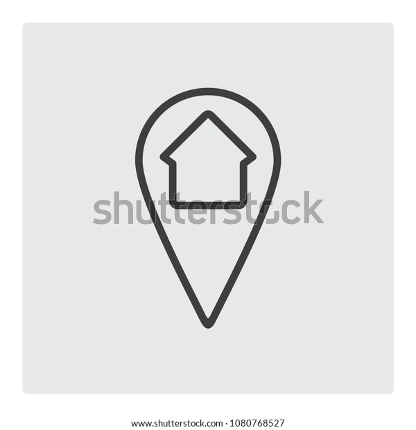 icône domicile adresse image vectorielle : image vectorielle de stock ...