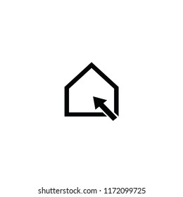 Home Arrow Logo Stock Vector (Royalty Free) 1172099725 | Shutterstock