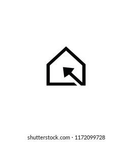 Home Arrow Logo Stock Vector (Royalty Free) 1172099728 | Shutterstock