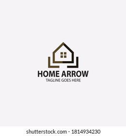 Home Arrow Logo Design Concept Vector Stock Vector (Royalty Free ...