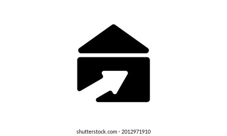 Home Arrow Vector Logo Arrow Home Stock Vector (Royalty Free ...