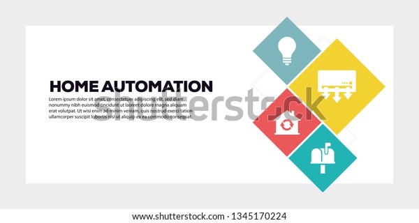 Home Automation Banner Concept Stock Vector (Royalty Free) 1345170224 ...