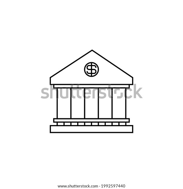 Home Bank Icon White Background Suitable Stock Vector (Royalty Free ...