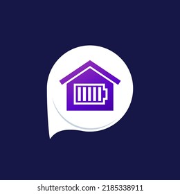 Home Battery Backup System Icon Vector Stock Vector (Royalty Free ...