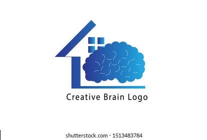Home Brain Logo Design Template Elements Stock Vector (Royalty Free ...