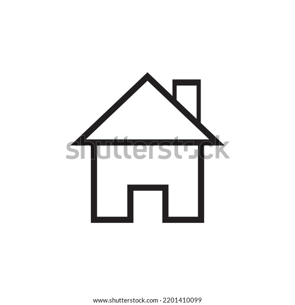 Home Button Icon Vector Illustration Trendy Stock Vector (Royalty Free ...