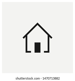 Home Button Icon Vector Sign Illustration Stock Vector (Royalty Free ...