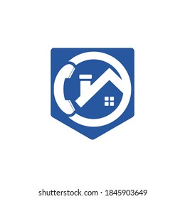 Home Call Logo Design Template Stock Vector (Royalty Free) 1844503459