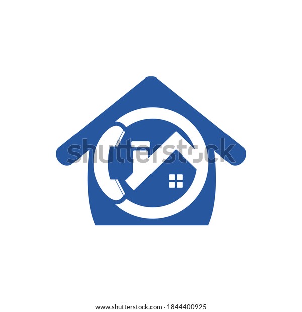 Home Call Logo Design Template Stock Vector (Royalty Free) 1844400925 ...