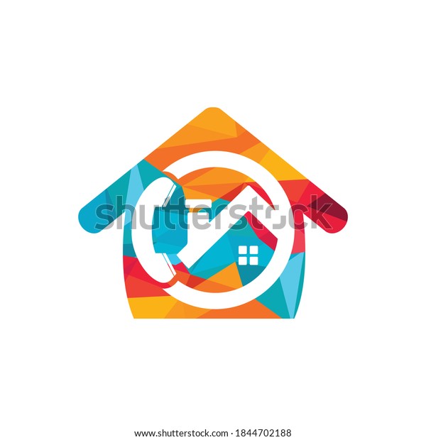 Home Call Logo Design Template Stock Vector (Royalty Free) 1844702188 ...