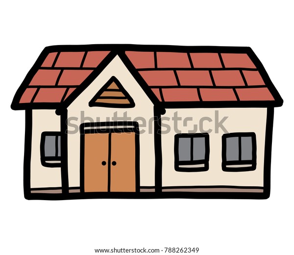 Home Cartoon Vector Illustration Hand Drawn Stock Vector (Royalty Free ...