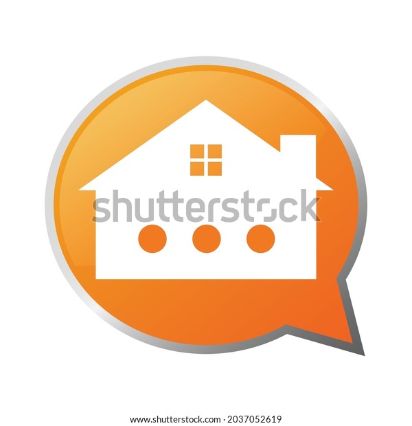 Home Chat Logo Vector Design Template Stock Vector (Royalty Free ...