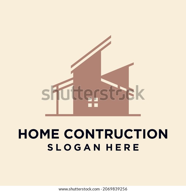Home Construction Logos Modern Real Estate Stock Vector (Royalty Free ...