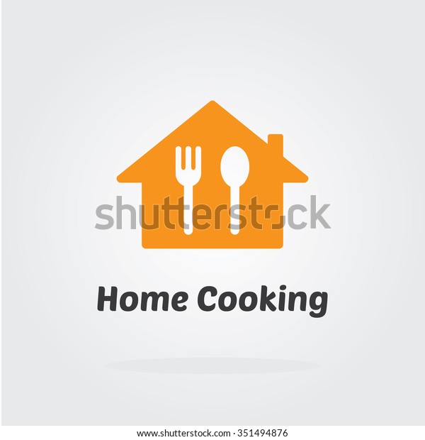 Home Cooking Logo Flat Design Vector Stock Vector (Royalty Free ...