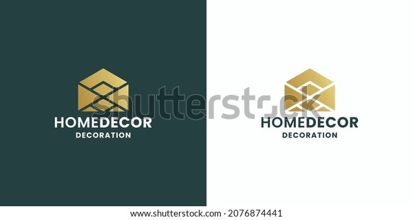 Home Decoration Home Mail Logo Design Stock Vector (Royalty Free ...