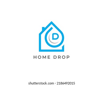 Home Drop Logo Concept Sign Icon Stock Vector (Royalty Free) 2186492015 ...