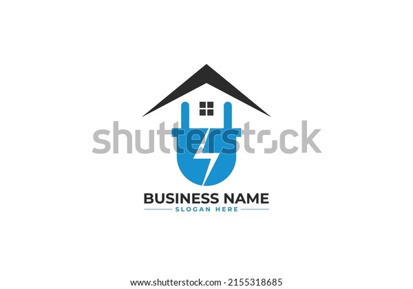 logotipo de servicio eléctrico doméstico con: vector de stock (libre de ...