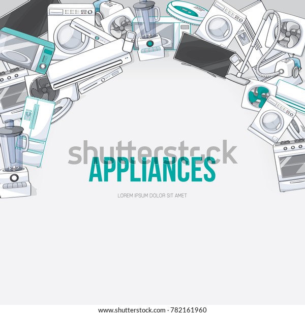 Home Electronic Appliances Design Element Vector Stock Vector (Royalty ...