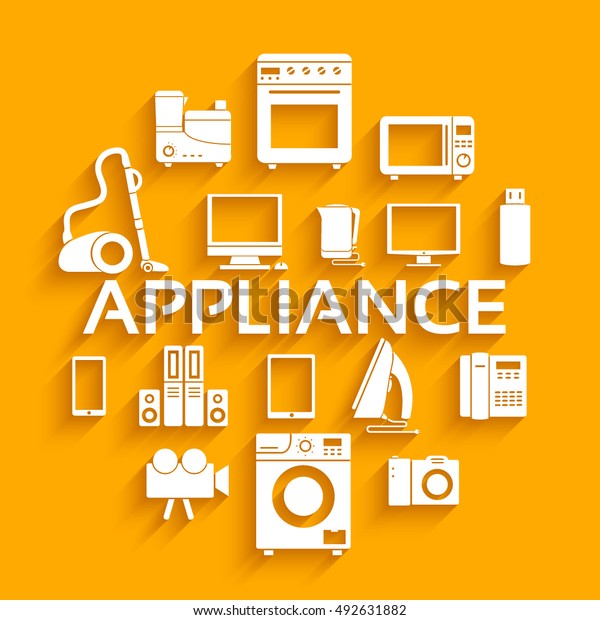 Home Electronics Appliances Circle Infographics Template Stock Vector ...