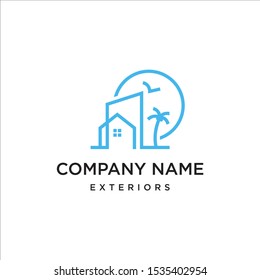 Home Exterior Logo Design Vector Stock Vector (Royalty Free) 1535402954 ...