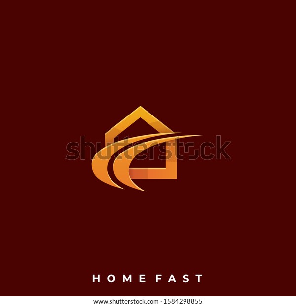 Home Fast Illustration Vector Template Suitable Stock Vector (Royalty ...