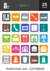 Home Filled Icons Stock Vector (Royalty Free) 1267286665 | Shutterstock