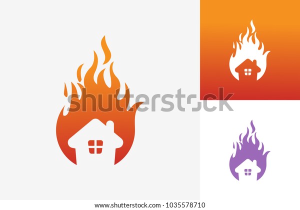Home Fire Logo Template Design Vector Stock Vector (Royalty Free ...