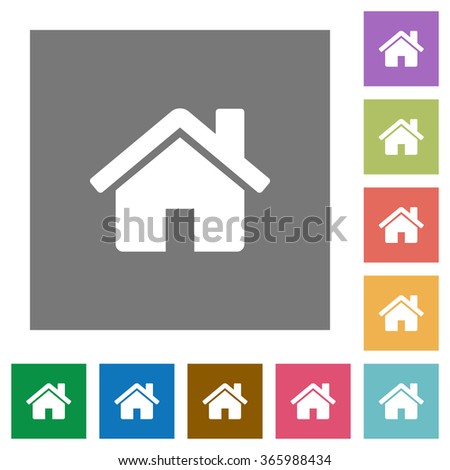 Home Flat Icon Set On Color Stock Vector (Royalty Free) 365988434 ...