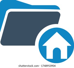 Home Folder Icon Vector Illustration Stock Vector (Royalty Free) 1748953904