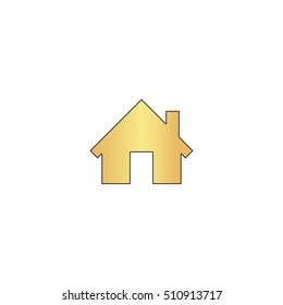 Home Gold Vector Icon Black Contour Stock Vector (Royalty Free ...