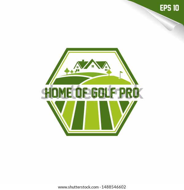 Home Golf Logo Design Modern Template Stock Vector (Royalty Free ...