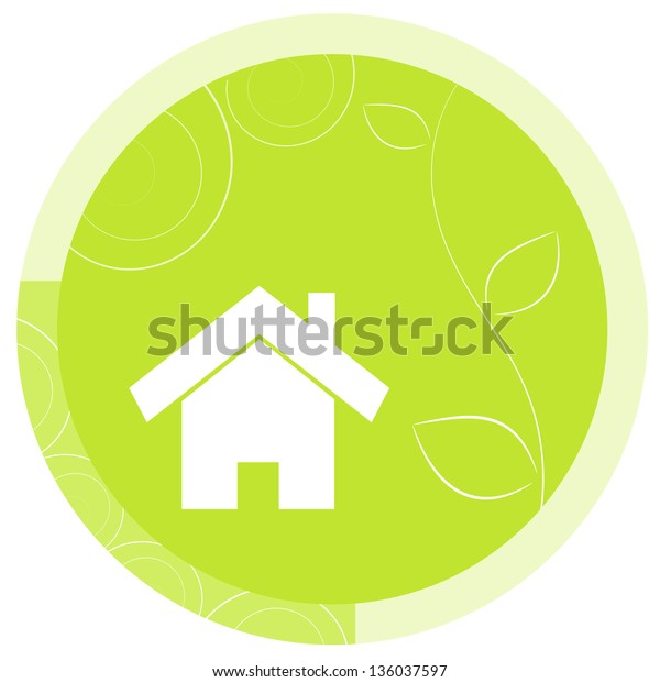 Home Green Color Environment Concept Illustration Stock Vector (Royalty ...