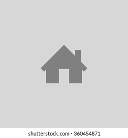 Home Grey Simple Flat Icon Stock Illustration 376527895