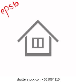 Home Grey Icon Stock Vector (Royalty Free) 555084115 | Shutterstock