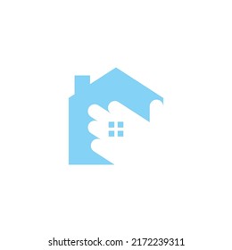 Home Hand Logo Design Template Vector Stock Vector (Royalty Free ...