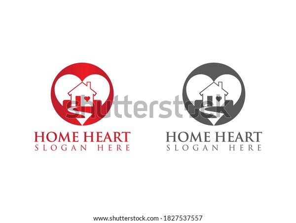 Home Heart Logo Design Eps Vector Stock Vector (Royalty Free ...