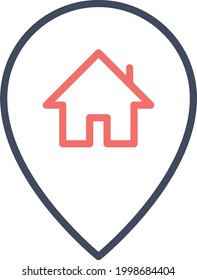 Home House Location Icon Vector Image Stock Vector (Royalty Free ...