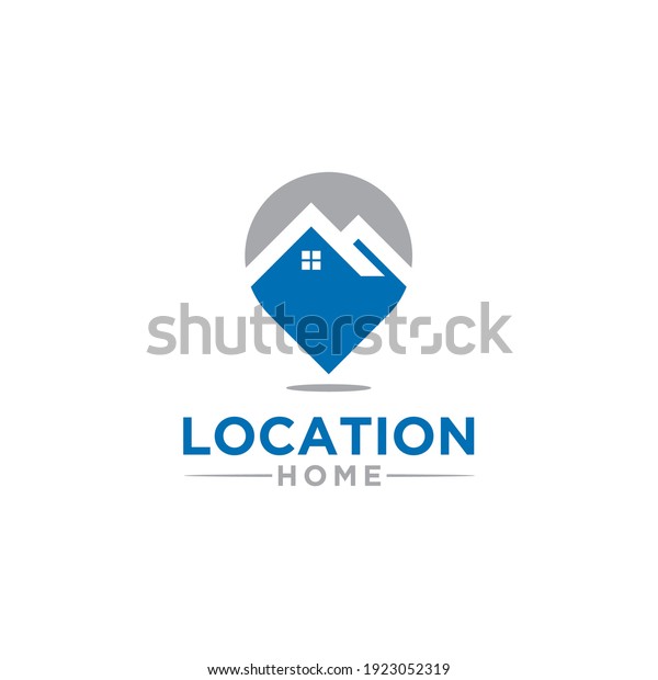 Home House Map Location Logo Design Stock Vector (Royalty Free) 1923052319