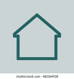 Home Icon Flat Design Stock Vector (Royalty Free) 482364928 | Shutterstock