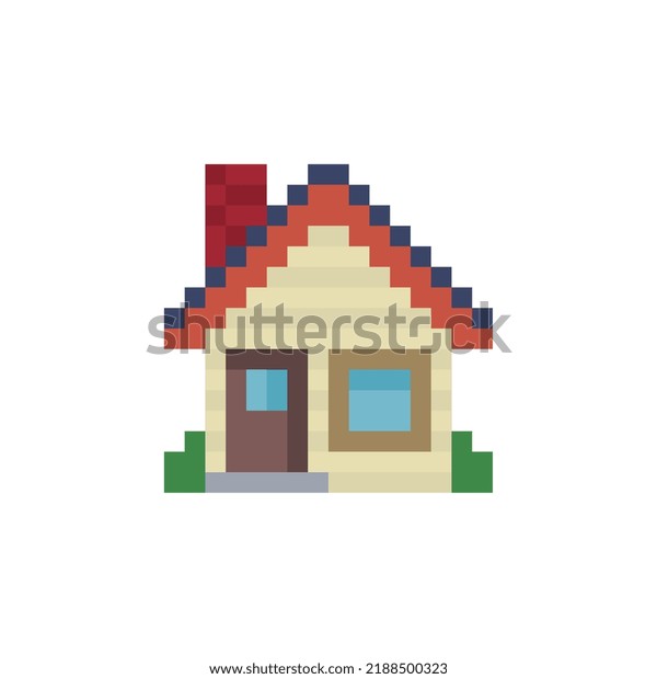 Home Icon House Sticker Pixel Art Stock Vector (Royalty Free ...