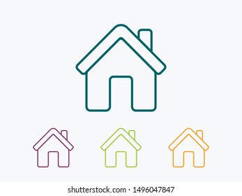 Home Icon House Vector Illustration Eps10 Stock Vector (Royalty Free ...
