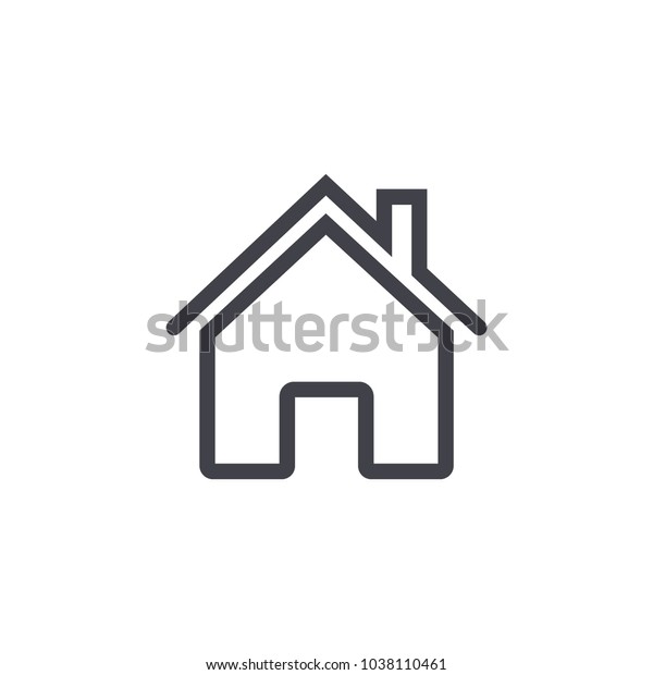 Home Icon Line Design Stock Vector (Royalty Free) 1038110461